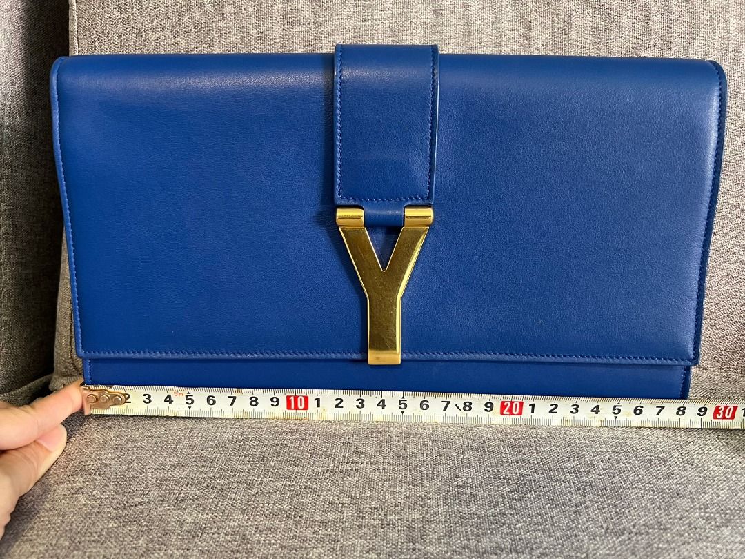 YSL Blue Clutch Luxury Bags Wallets On Carousell