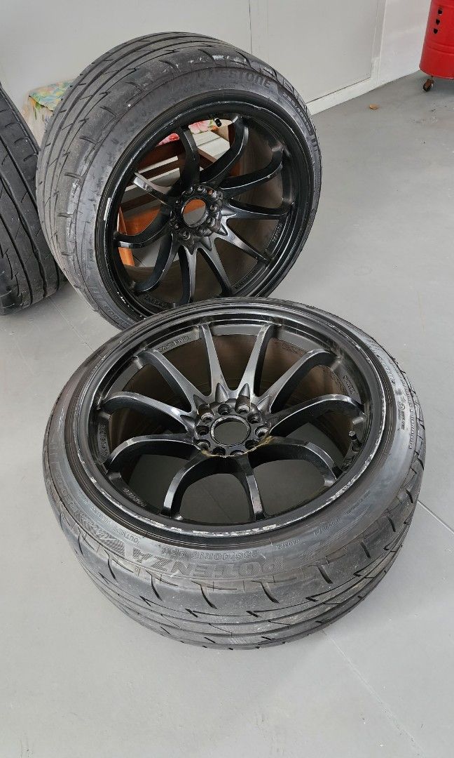 18" CE28 concave rims with re003 tyre, Car Accessories, Tyres & Rims on ...