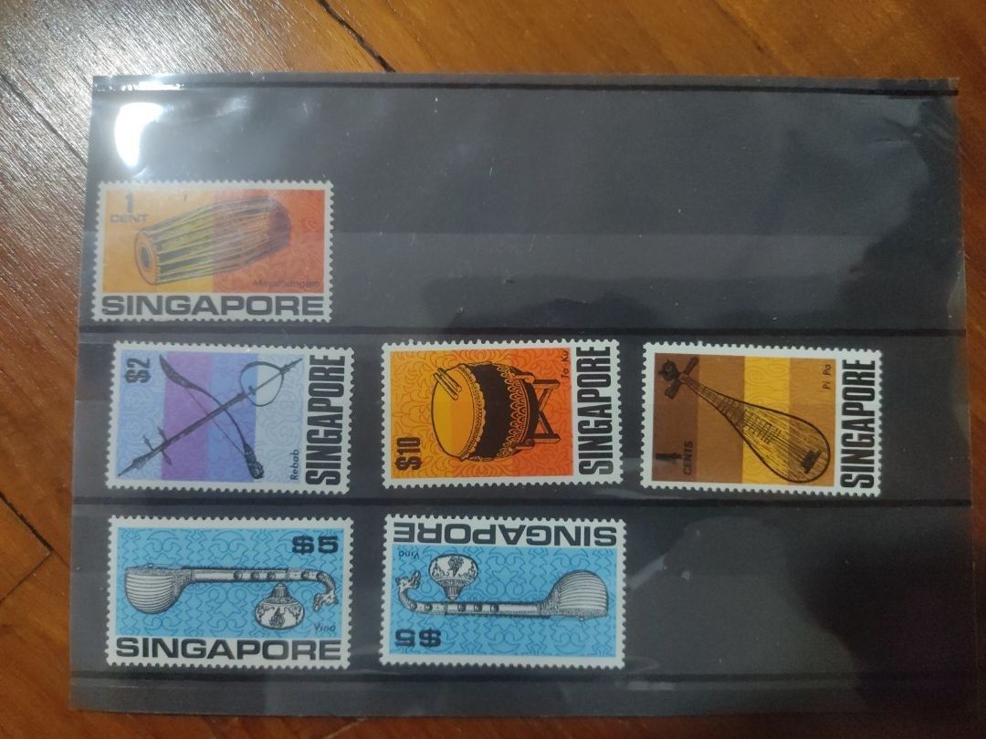 1969 Singapore Stamp - Musical instruments [Mint Hinged], Hobbies ...