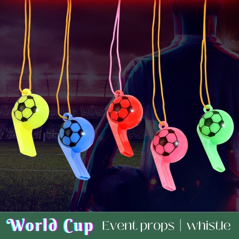 2022 FIFA World Cup Party Whistle Qatar Horn Cheer Prop Football ...