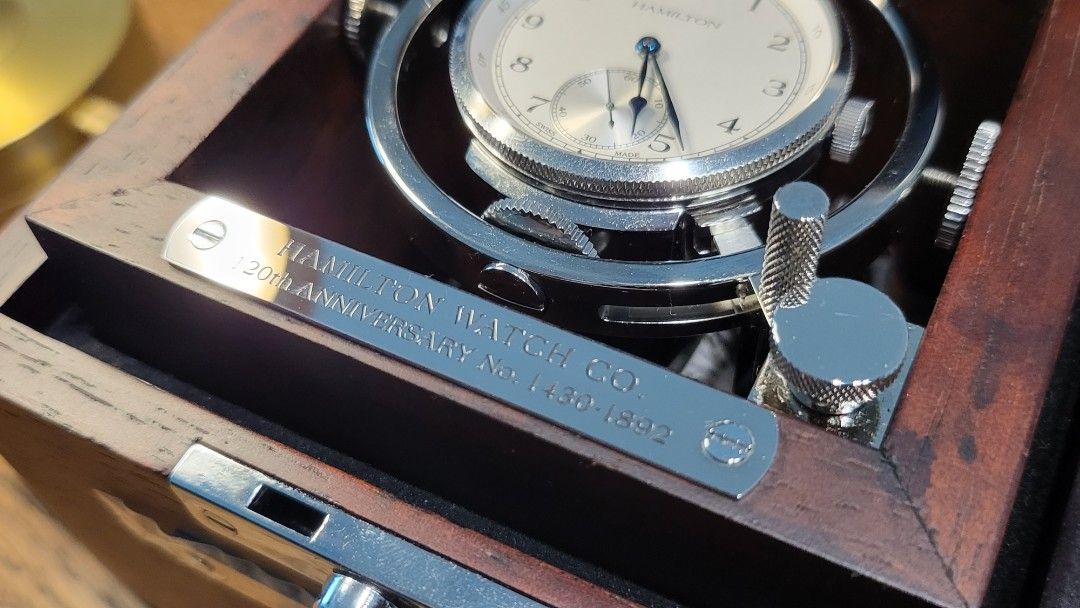 3 in 1 Hamilton, Marine Chronometer, Wristwatch, Table Clock, Limited ...