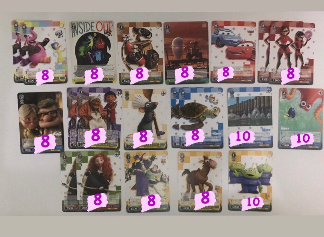 全新 Weiss Schwarz WS Pixar Booster Packs Pixar All Star Box 卡牌 卡 對戰卡 收藏卡 ...