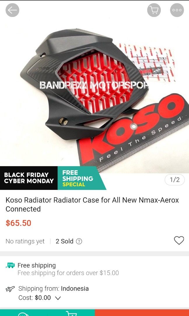 Aerox /nmax radiator cover (koso), Motorcycles, Motorcycle Accessories ...