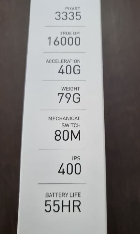 Aftershock m1 hexar pro white mouse (3335 sensor), wireless and wired ...