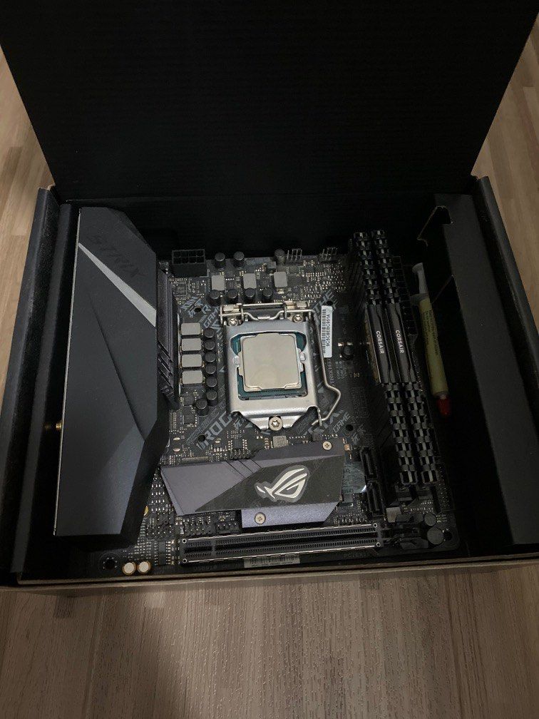 CPU bundle (ASUS ROG Strix Z380-I Gaming, Intel i5-8600, 2x Corsair 8GB ...