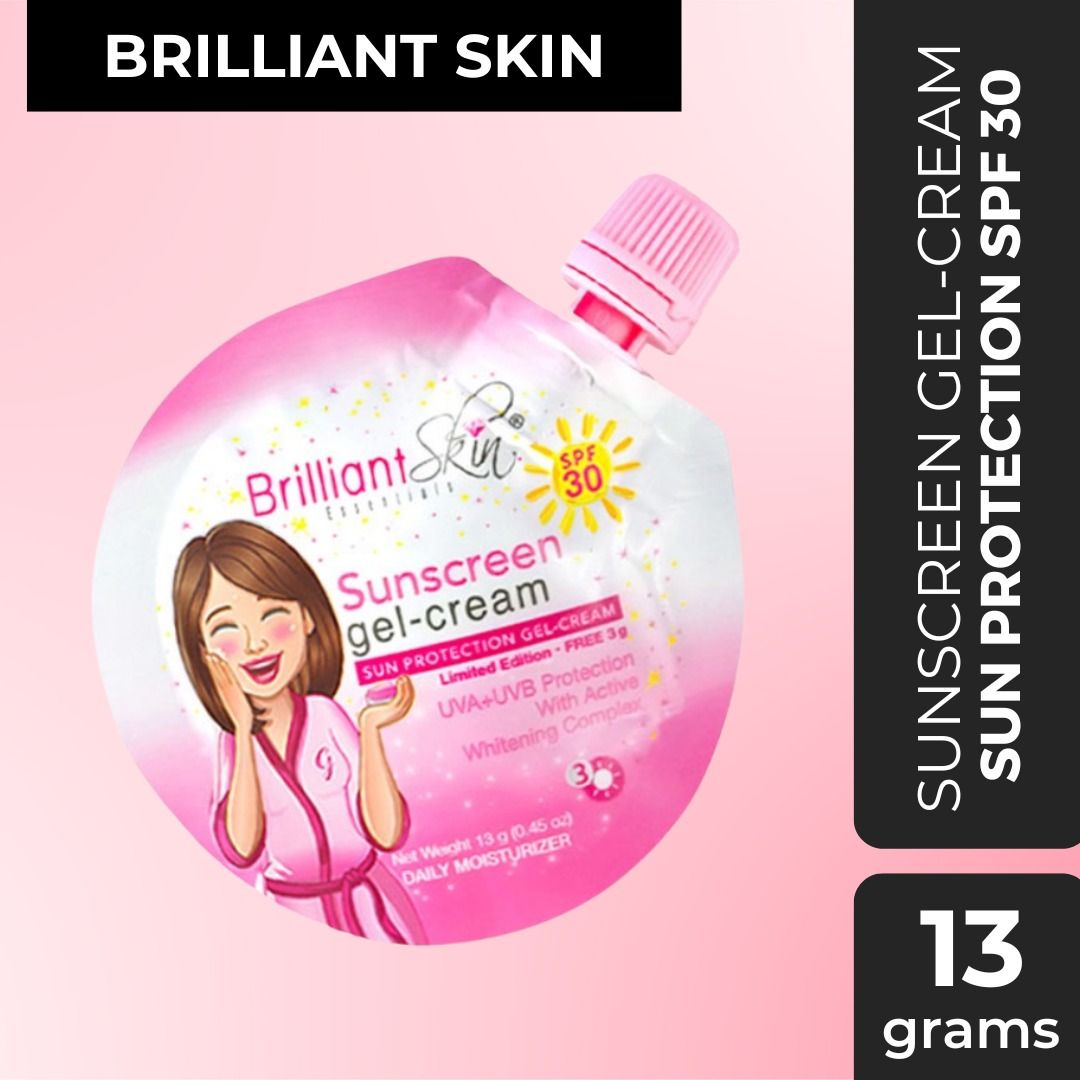 Authentic Brilliant Skin - Sunscreen Gel-Cream SPF 30 13 grams (Spout ...