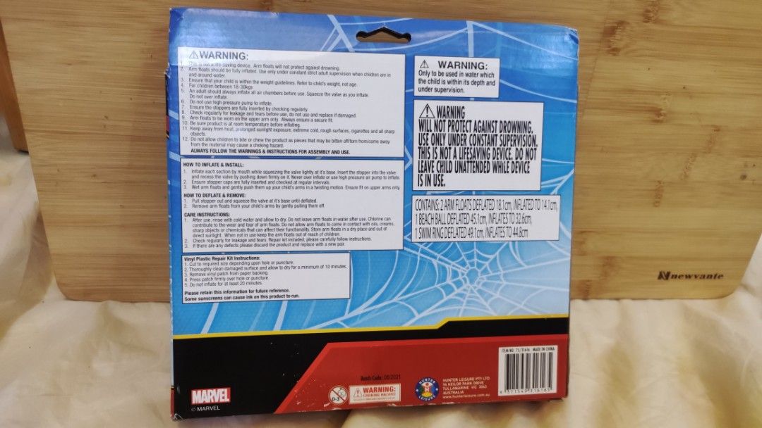 Authentic Spiderman marvel spin master official inflatable swim set ...