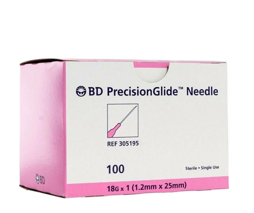 BD 18G Hypodermic Needles, Health & Nutrition, Medical Supplies & Tools ...
