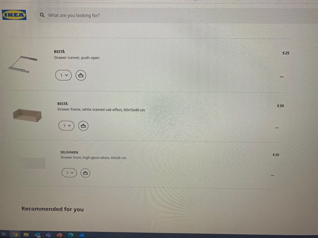 Besta Drawer Unit - Complete Set - Oak frame with glossy white door ...