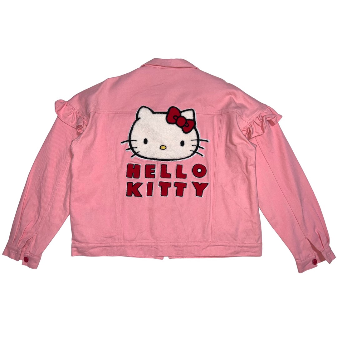 BN HELLO KITTY X LAZY OAF DENIM JACKET, Women's Fashion, Coats, Jackets ...