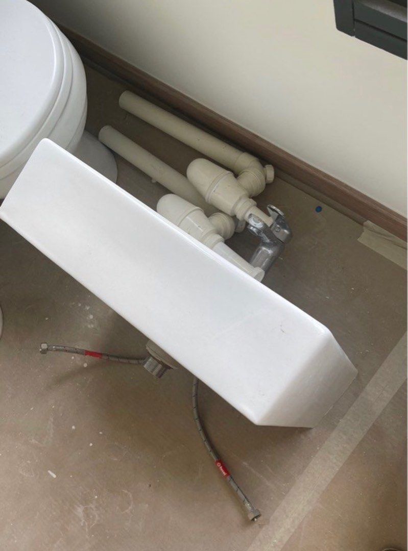 Brand new unused HDB BTO basin sink with tap and toilet wall tiles ...