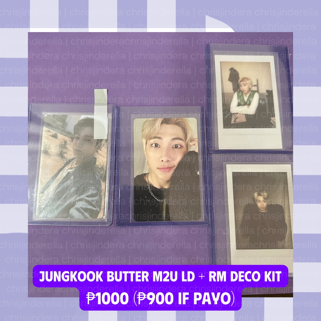 BTS JUNGKOOK BUTTER M2U LD + RM DECO KIT, Hobbies & Toys, Memorabilia ...