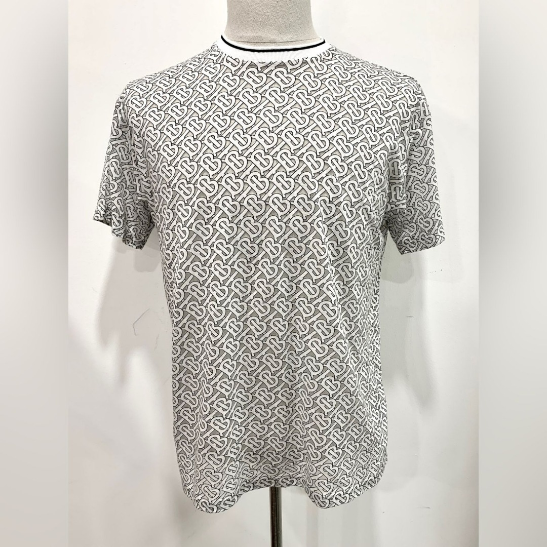 BURBERRY MONOGRAM PATTERN T SHIRT 227031326 WE, Women's Fashion, Tops ...