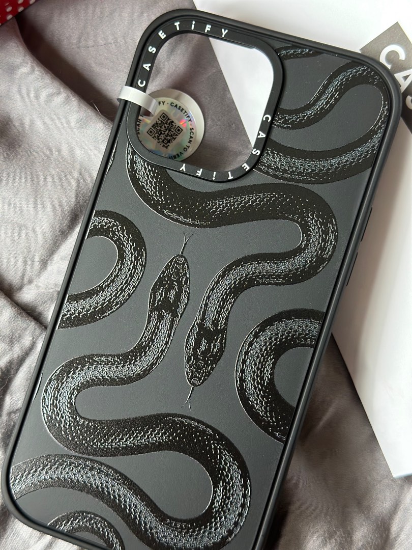 Casetify MagSafe Matte Black Snake iPhone 14 Pro Max Case, 手提電話, 電話＆平板 ...