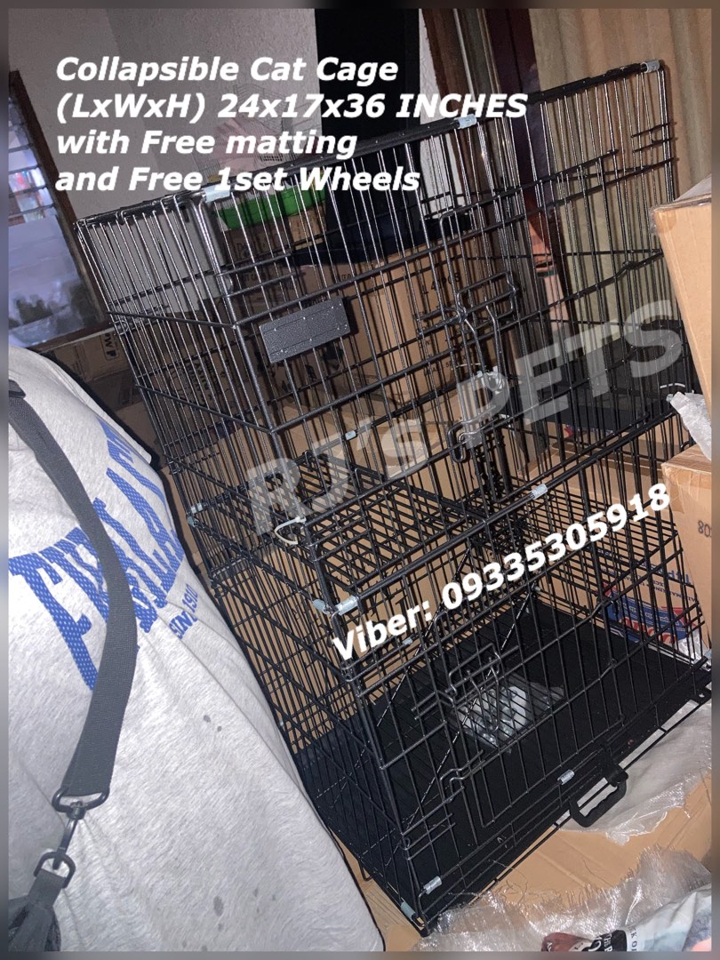 Cat Collapsible cage Wee wee training pads male wraps diaper wipes ...