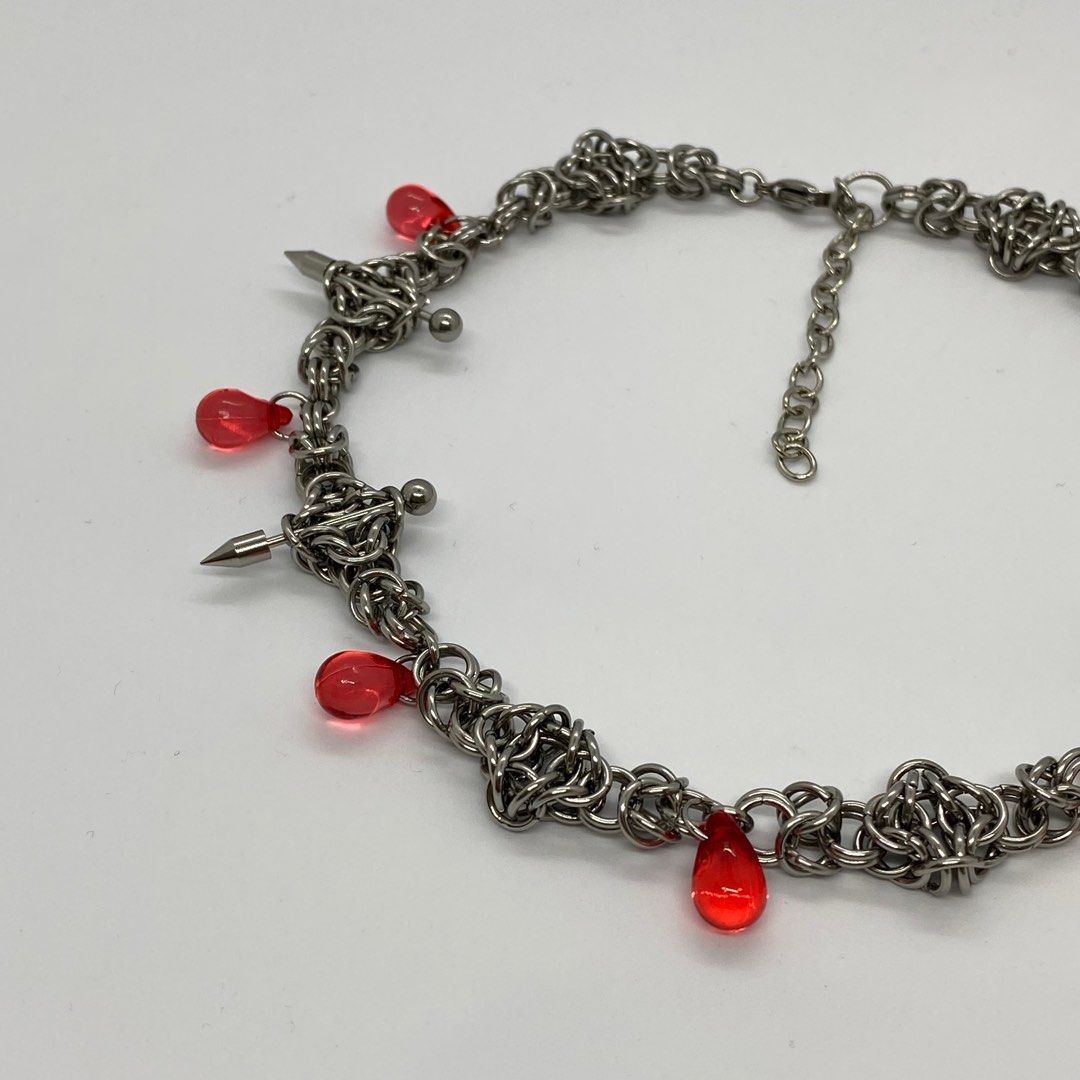 Chainmail Handwoven Necklace / Stainless Chain / goth grunge gothic ...