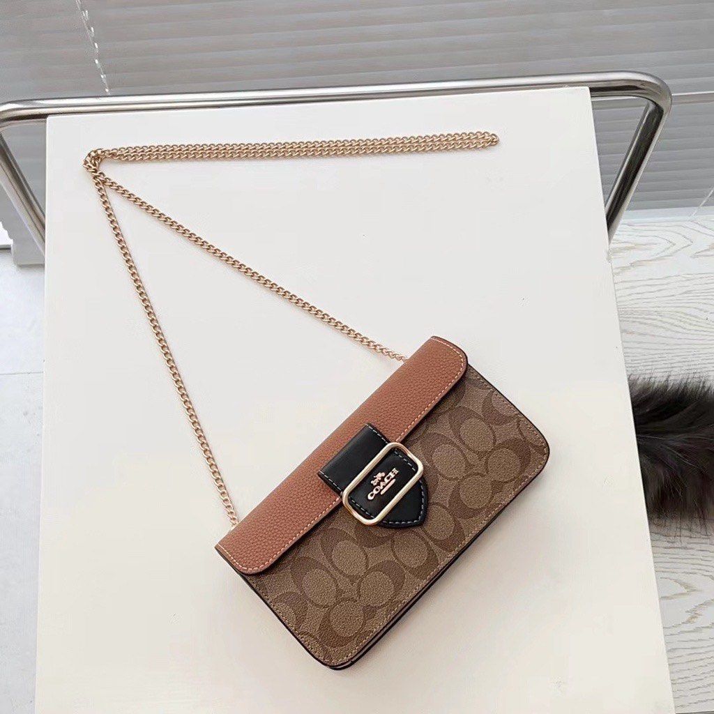 Coach Morgan Crossbody in Colorblock Signature Canvas with Rivets ...