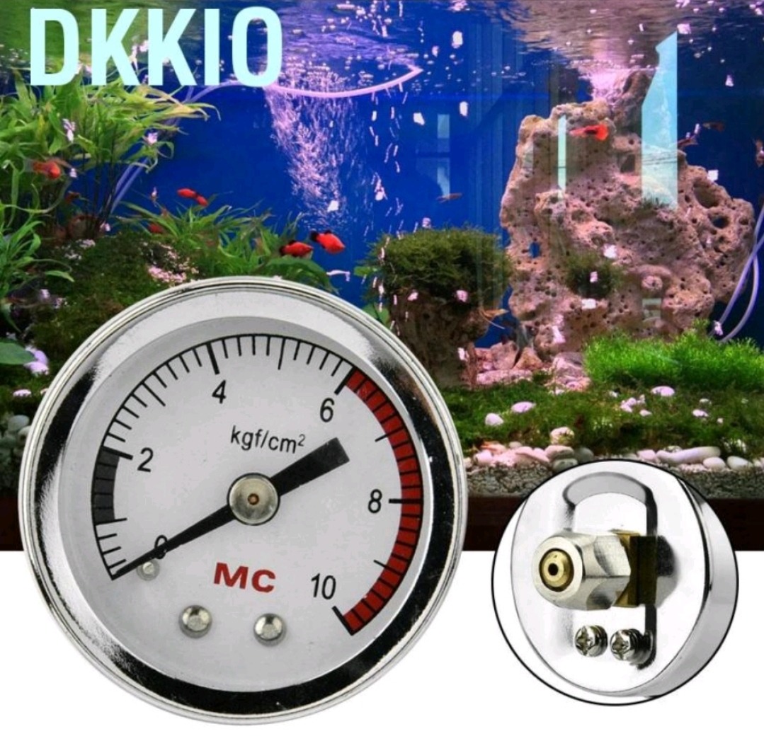 Dkkio Aquarium CO2 Pressure Gauge Fish Tank Carbon Dioxide Air Dial ...