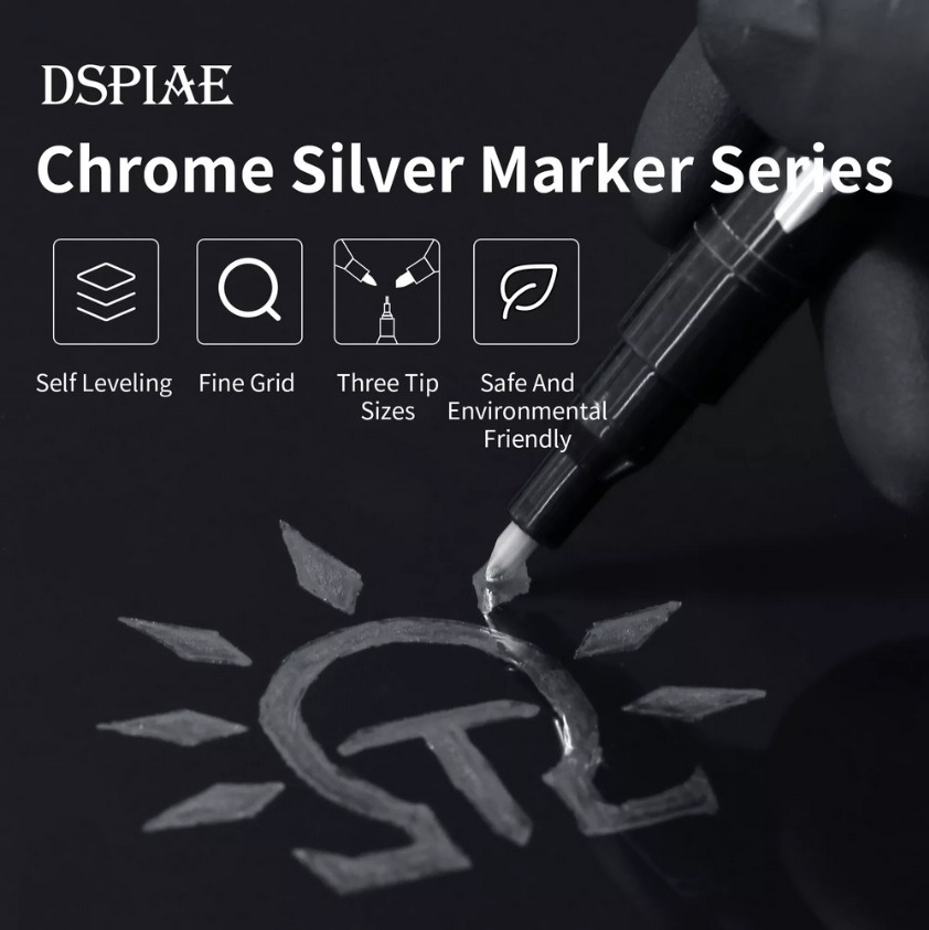 DSPIAE Chrome Silver Refill and Markers, Hobbies & Toys, Stationery ...