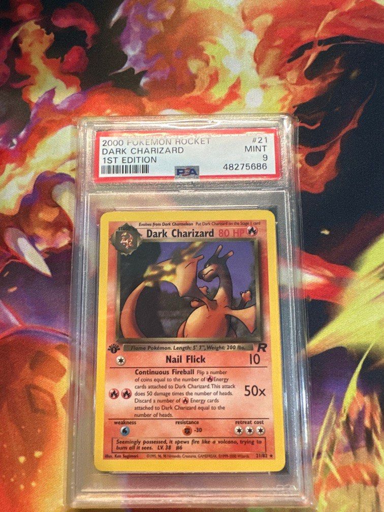 First edition rocket dark Charizard psa 9, Hobbies & Toys, Memorabilia ...