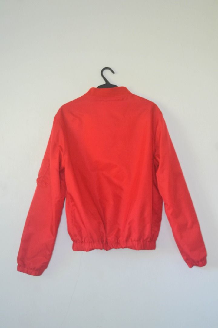 Folded & Hung Red Zip Jacket, Men's Fashion, Coats, Jackets and ...