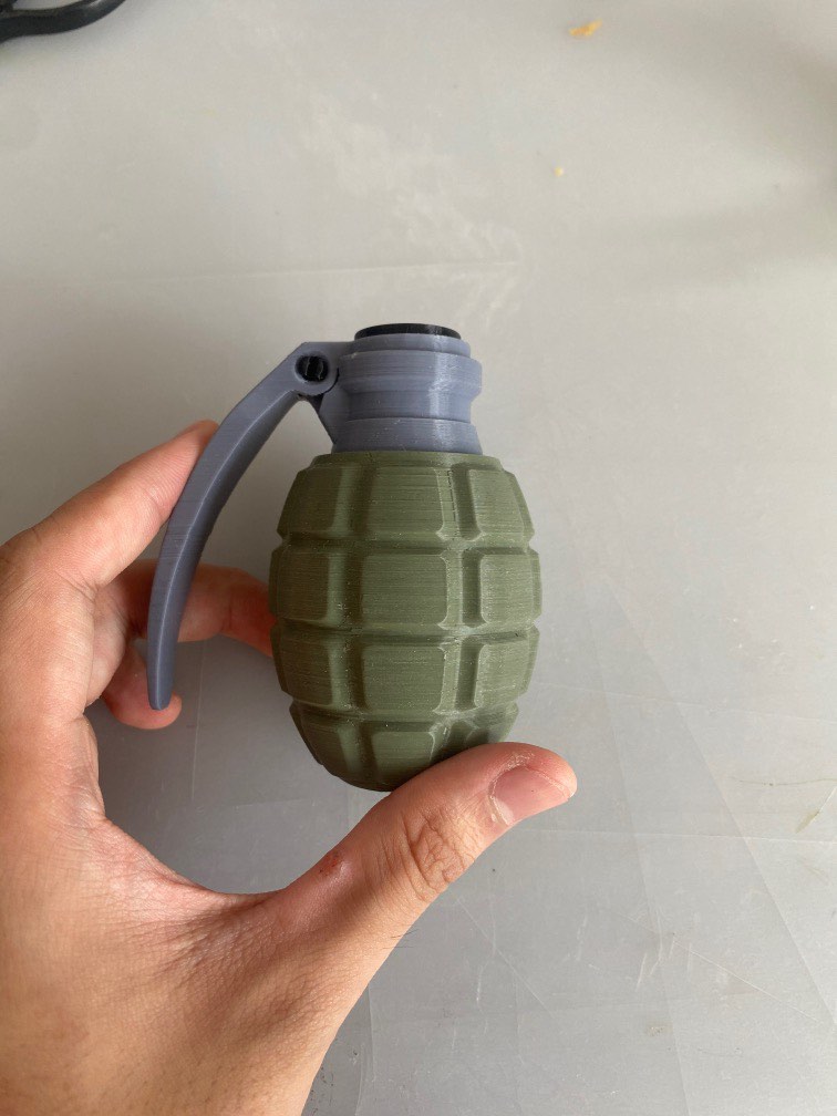Frag Grenade Container Prop 3D print cosplay lid, Hobbies & Toys, Toys ...