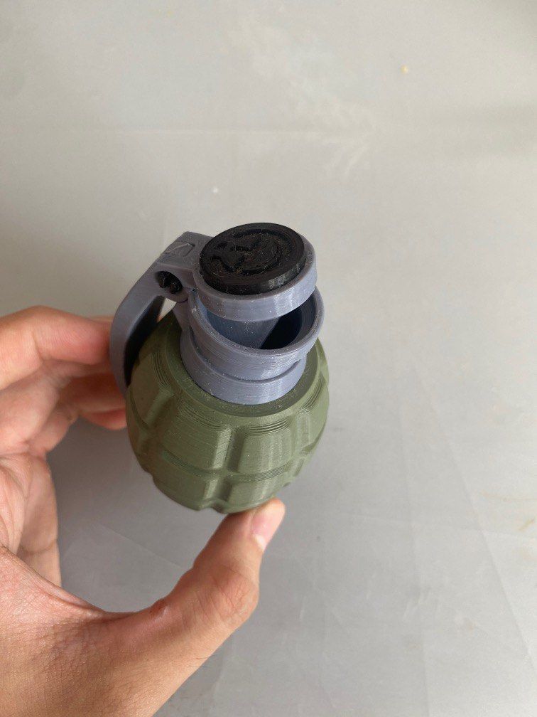 Frag Grenade Container Prop 3D print cosplay lid, Hobbies & Toys, Toys ...