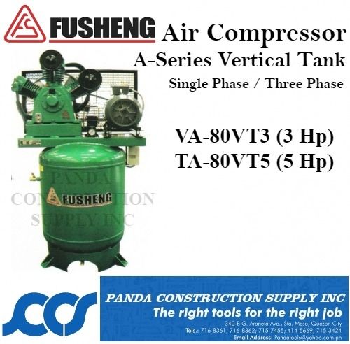 FUSHENG Air Compressor A-Series Vertical Tank, Commercial & Industrial ...
