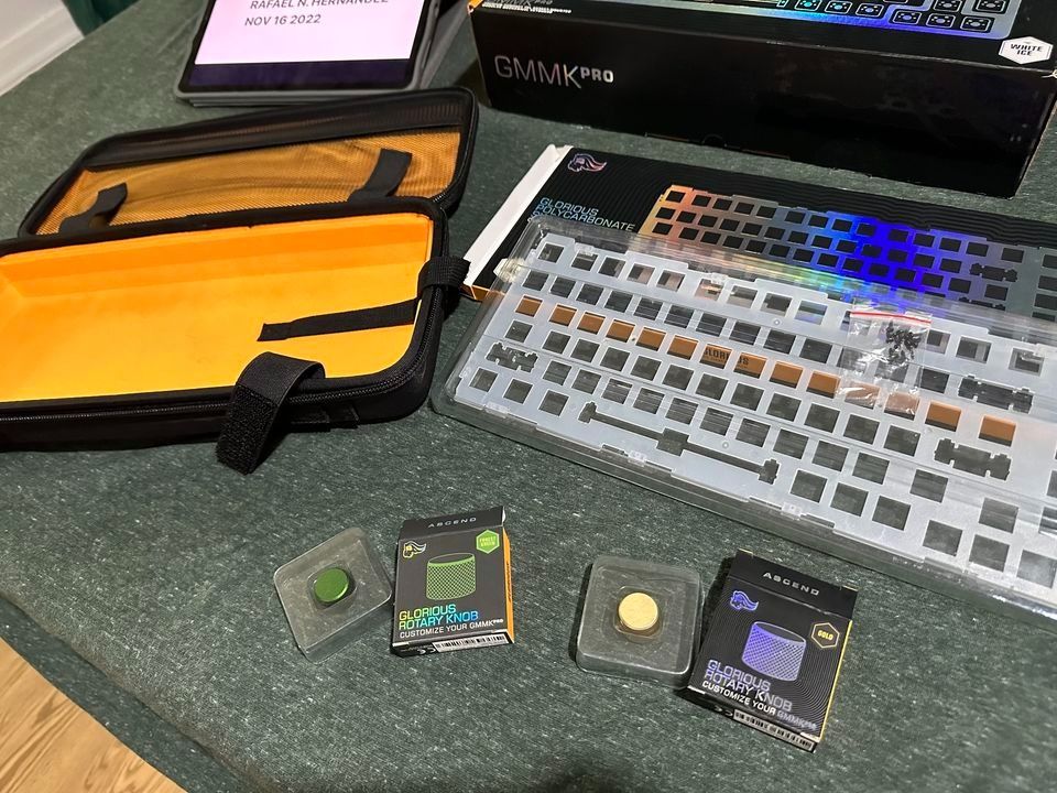 GMMK Pro barebones kit with many add-ons, Computers & Tech, Parts ...