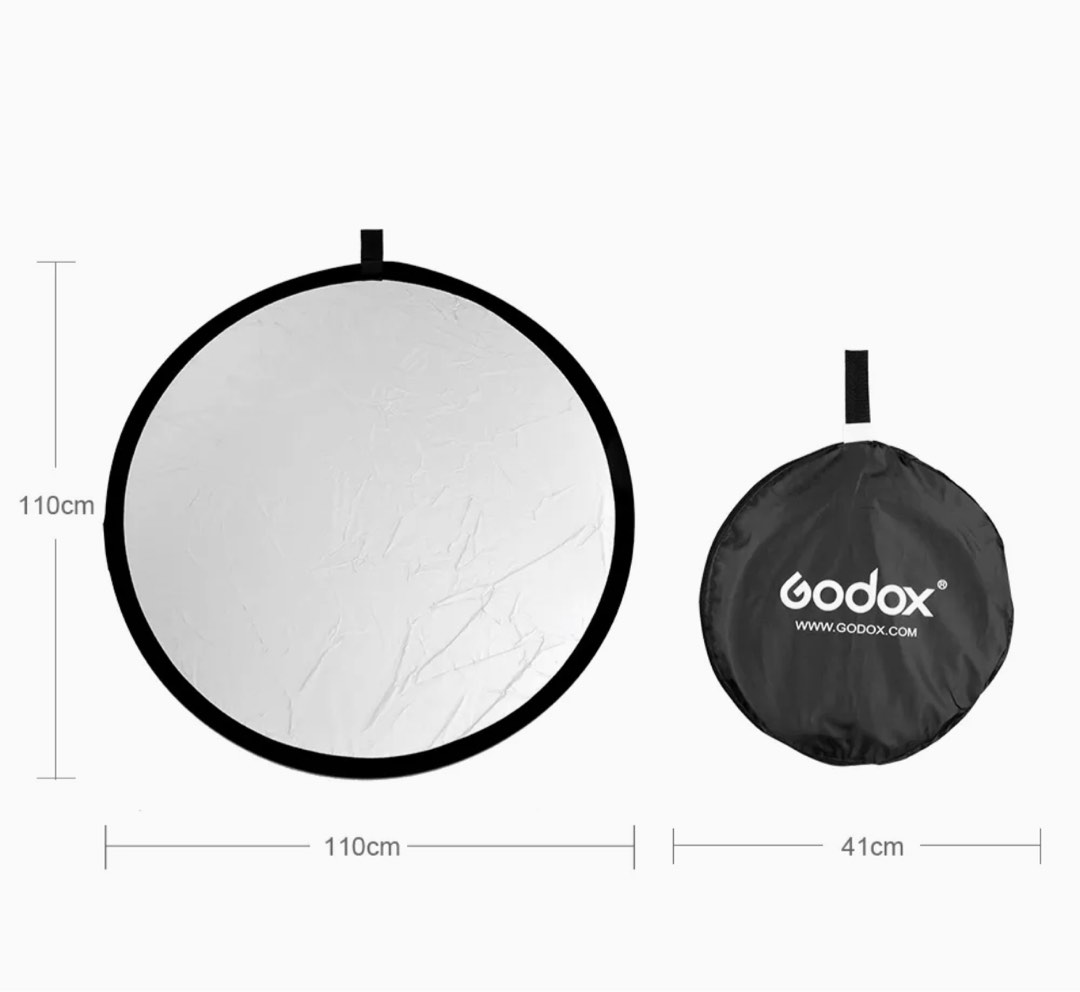 Godox 2 in 1 reflector board 110cm, Photography, Photography ...