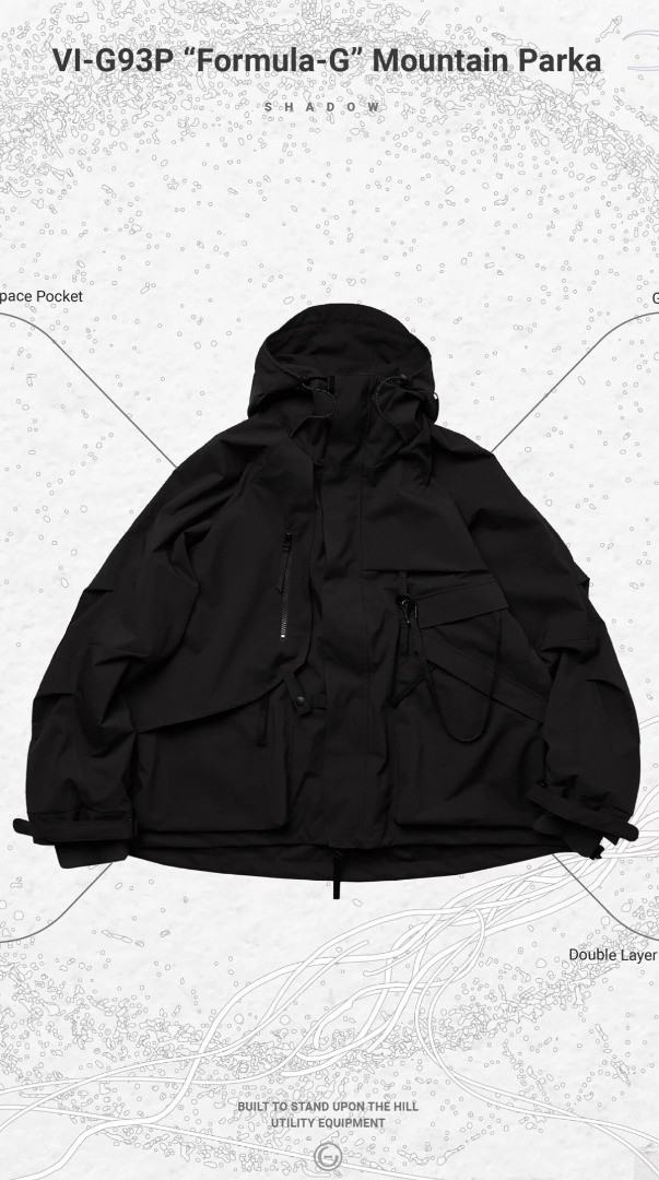 Goopimade goopi 6週年外套 VI-G93P “Formula-G” Mountain Parka - Shadow, 男裝 ...