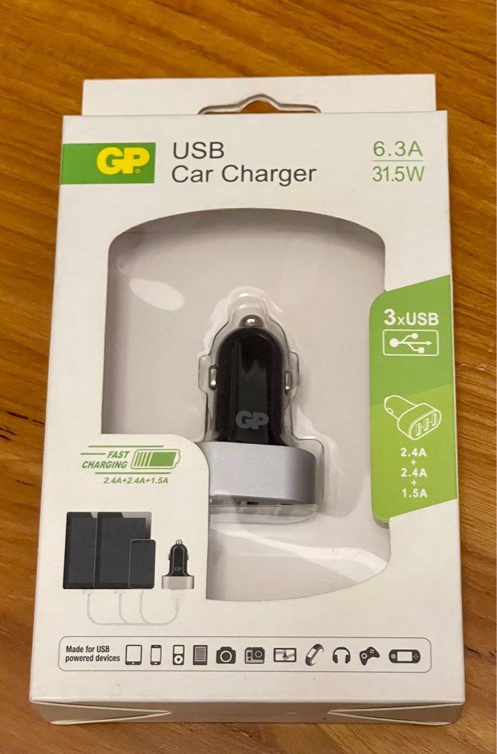 GP Triple USB Car Charger, Mobile Phones & Gadgets, Mobile & Gadget ...