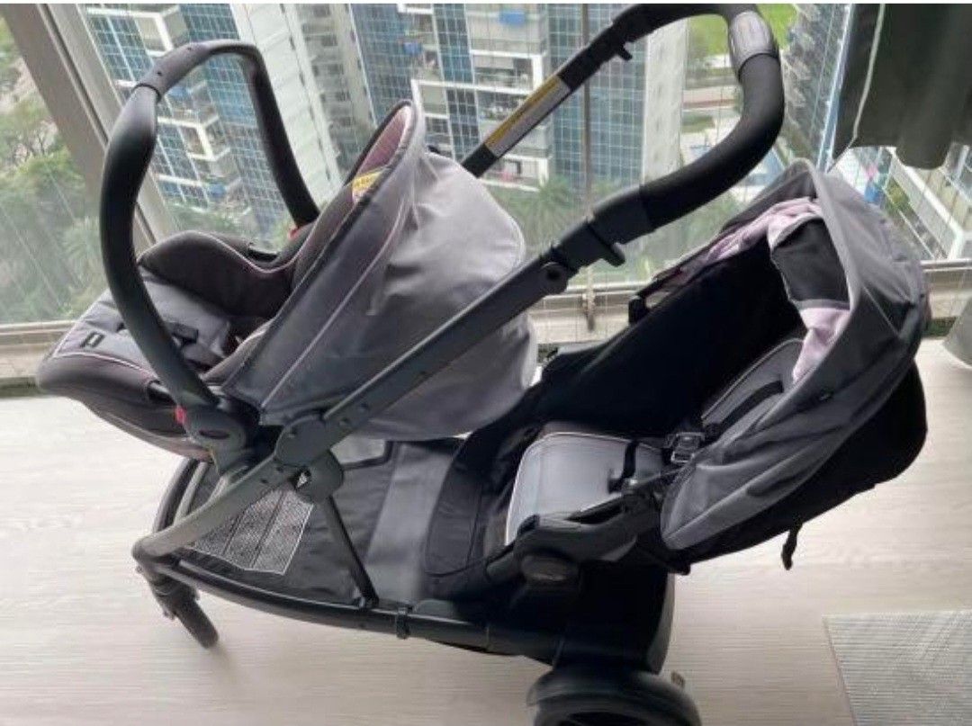 Graco Double Stroller Uno2duo, Babies & Kids, Going Out, Strollers on ...