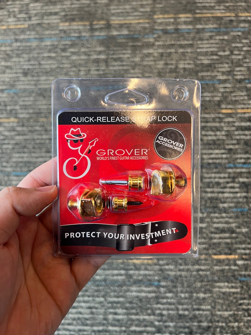 Grover Quick-Release Strap Locks Gold, Hobbies & Toys, Music & Media ...
