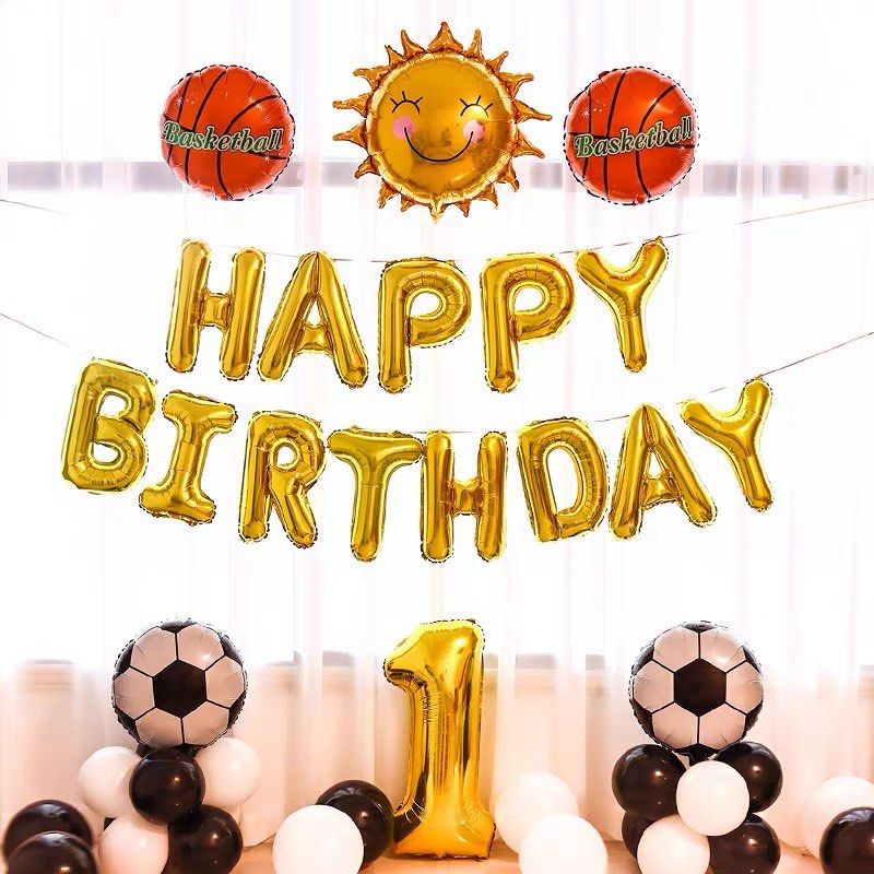 Happy birthday baby party celebration balloon set, Hobbies & Toys ...