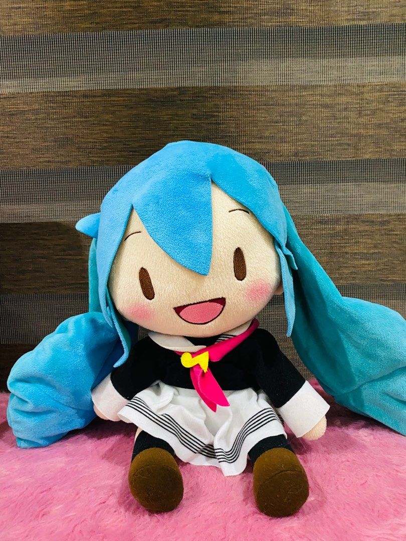 Hatsune Miku plush school girl, Hobbies & Toys, Toys & Games on Carousell