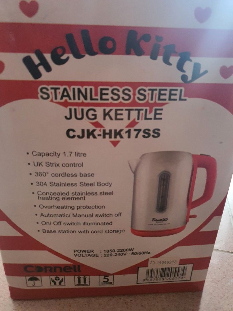 Hello Kitty Jug Kettle, TV & Home Appliances, Kitchen Appliances ...