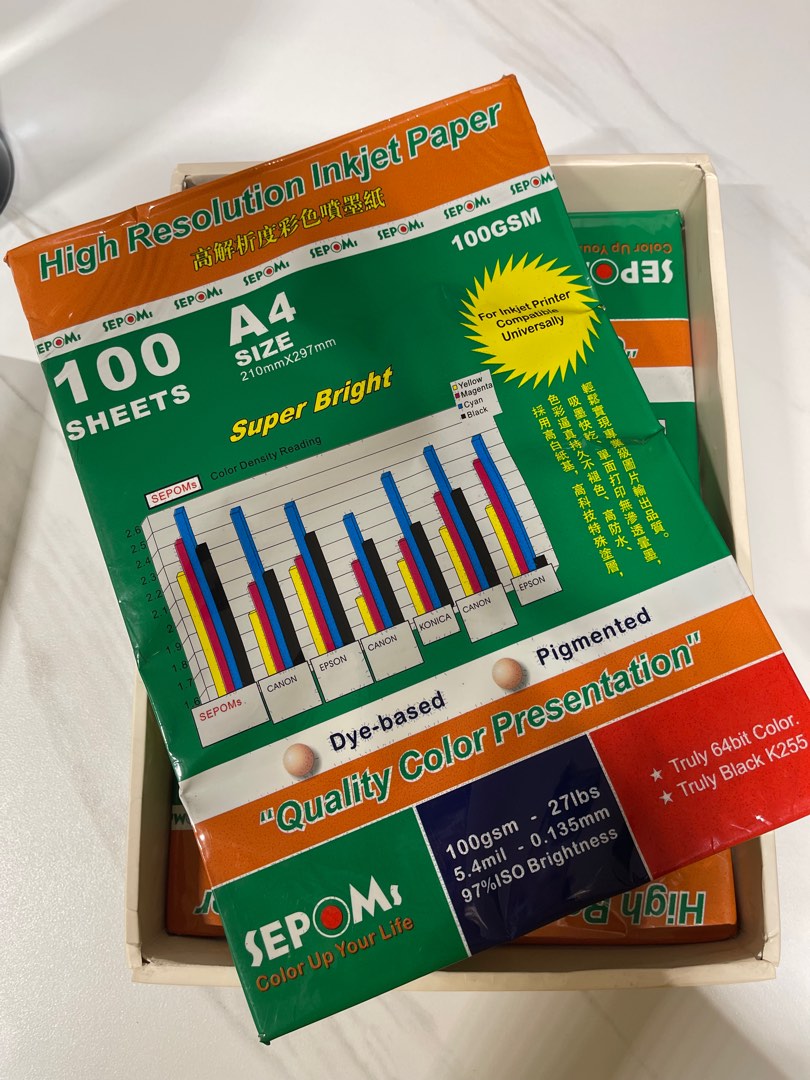 high resolution inkjet paper, Everything Else on Carousell
