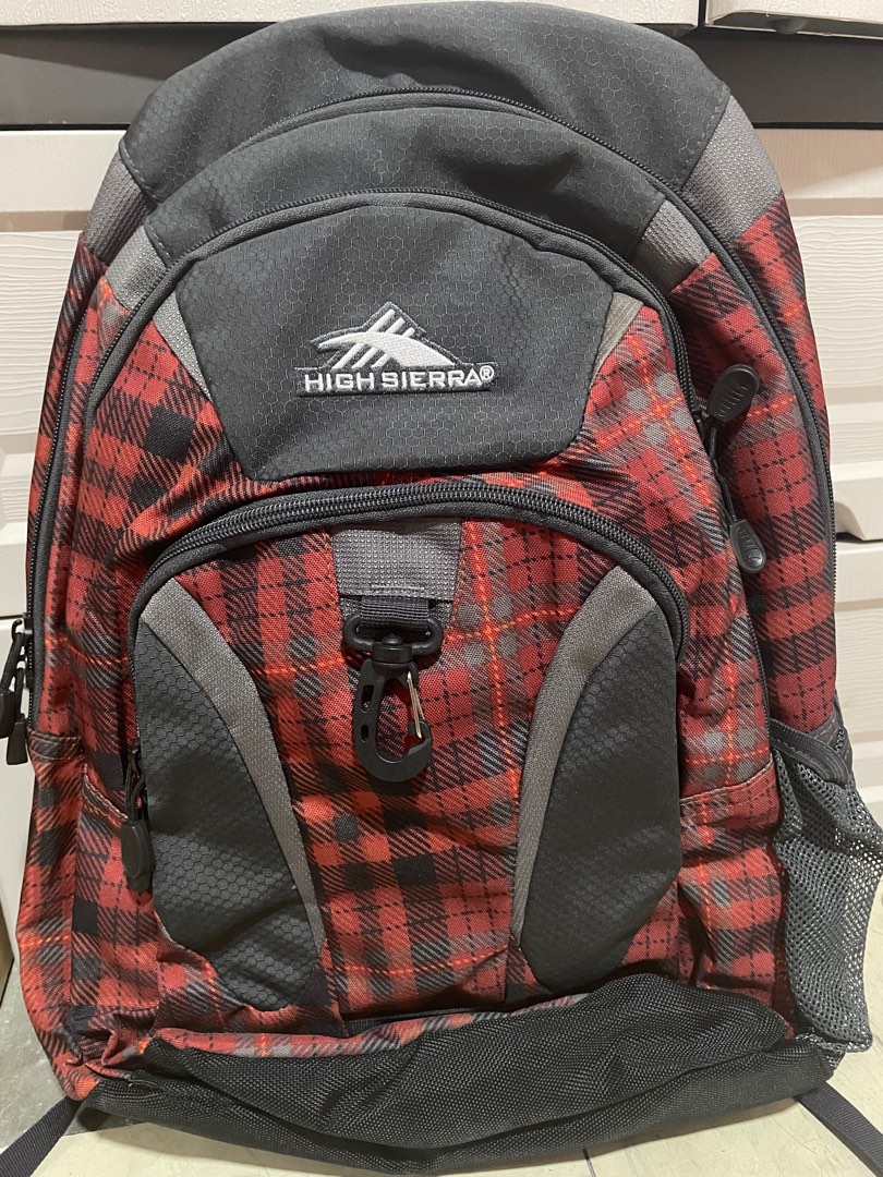 High Sierra gray and red checkered laptop bag, Men's Fashion, Bags ...