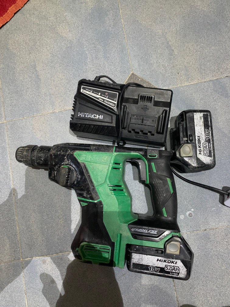 Hitachi hikoki DH18DBL brushless 26mm hammer drill, Furniture & Home ...