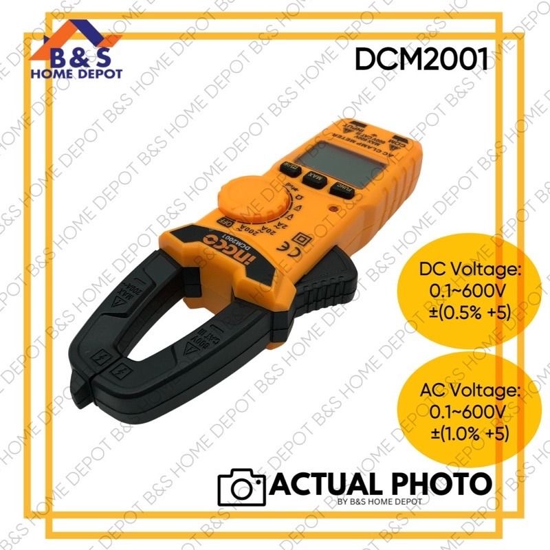 Ingco DCM2001 Digital AC Clamp Meter Tester, Commercial & Industrial ...