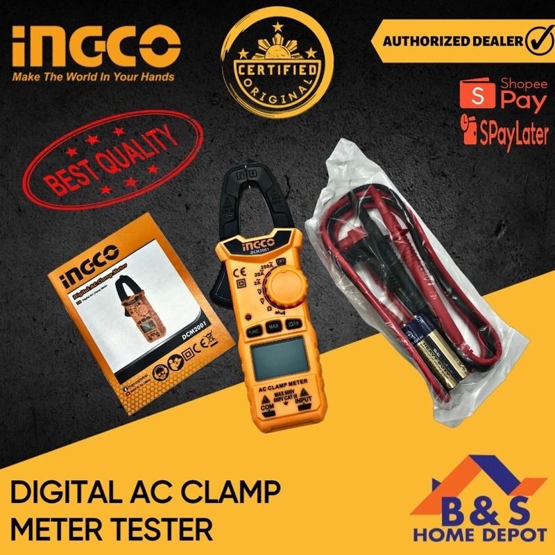 Ingco DCM2001 Digital AC Clamp Meter Tester, Commercial & Industrial ...