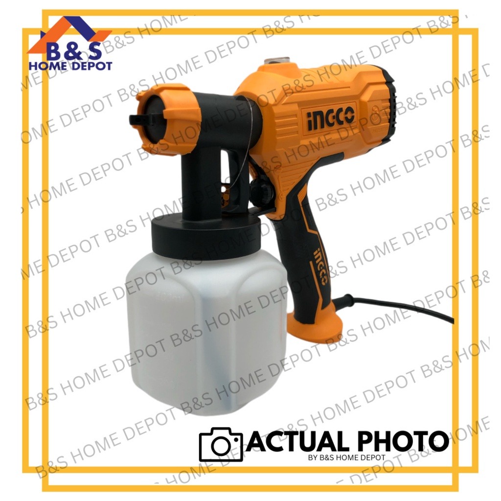 Ingco Industrial HVLP Electric Spray Paint Gun Total Power 450W SPG3508 ...
