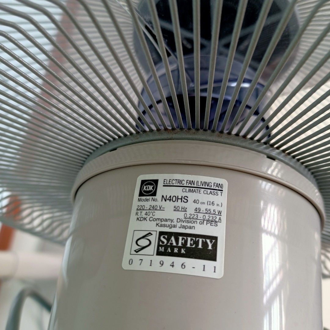 KDK N40HS 40cm Fan, Furniture & Home Living, Lighting & Fans, Fans on ...