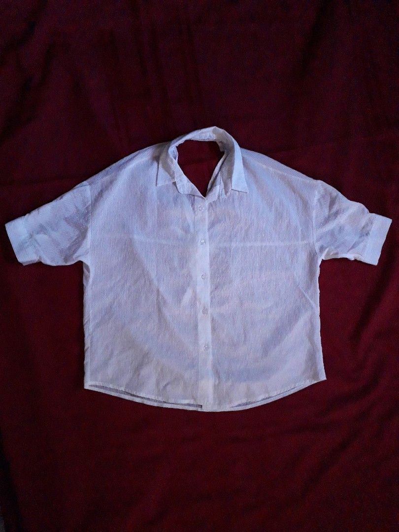 Lan Lan Thin White Blouse with Open Upper Back Design, Women's Fashion ...