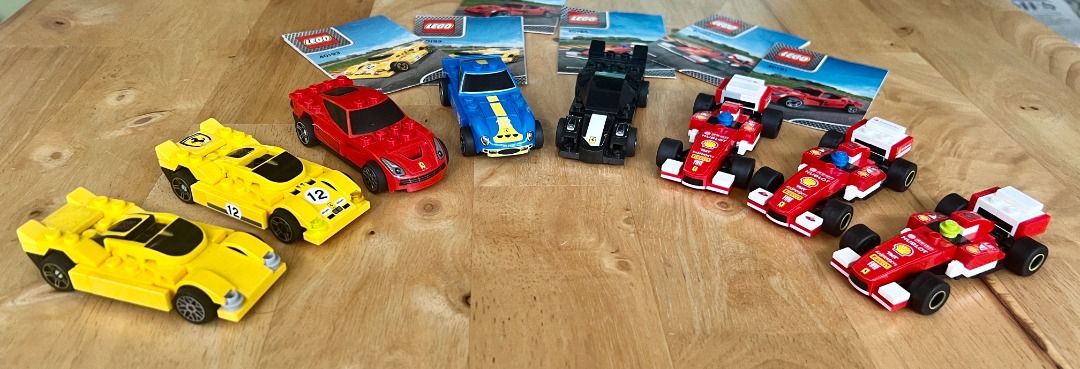 Lego Shell-Ferrari Pullback Cars, Hobbies & Toys, Toys & Games on Carousell
