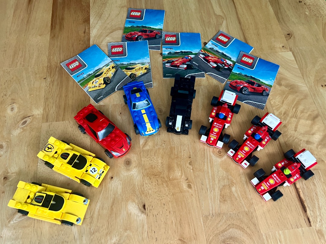 Lego Shell-Ferrari Pullback Cars, Hobbies & Toys, Toys & Games on Carousell