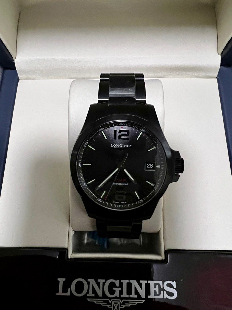 Longines Watch Black Color, Luxury, Watches on Carousell