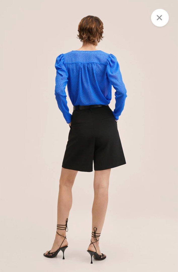 Mango mina blouse in royal blue, Women's Fashion, Tops, Blouses on ...