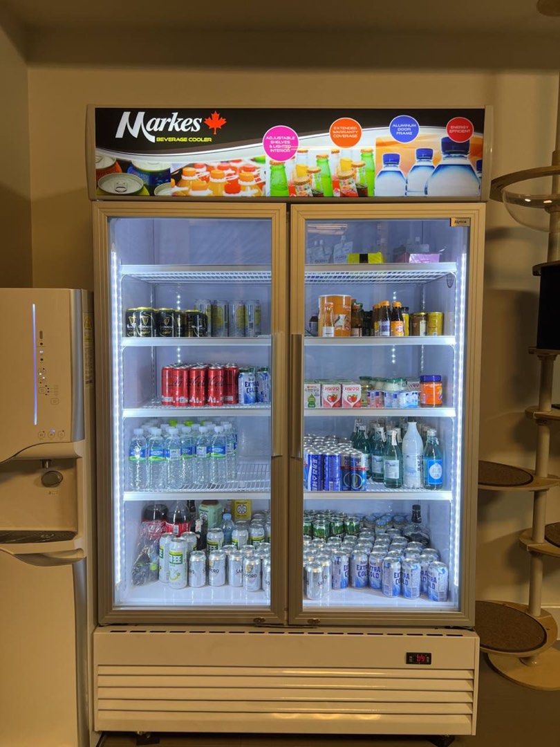 Markes 35.3 cu. ft. Two Door Upright Glass Chiller / Beverage Cooler ...